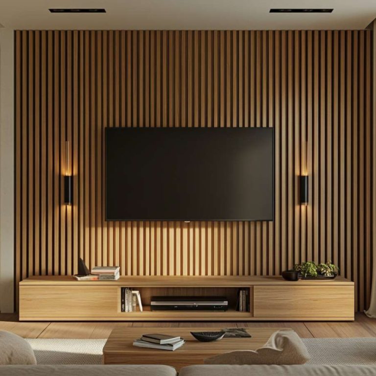 Elegan! Ini Jenis Backdrop TV Wall Panel Paling Recommended - Mevvah ...