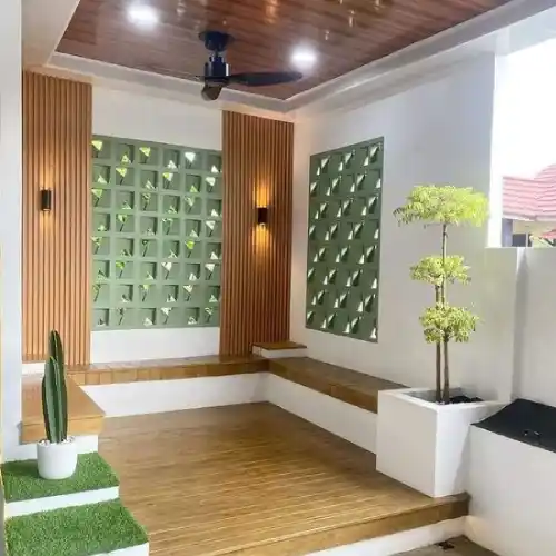 Ide Desain Teras Rumah Subsidi Anti Mainstream - Mevvah Luxury Wall Panel