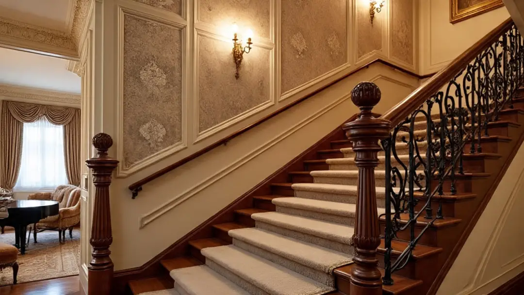 Rekomendasi Dekorasi Dinding Tangga Rumah Gaya Klasik yang Menawan ...